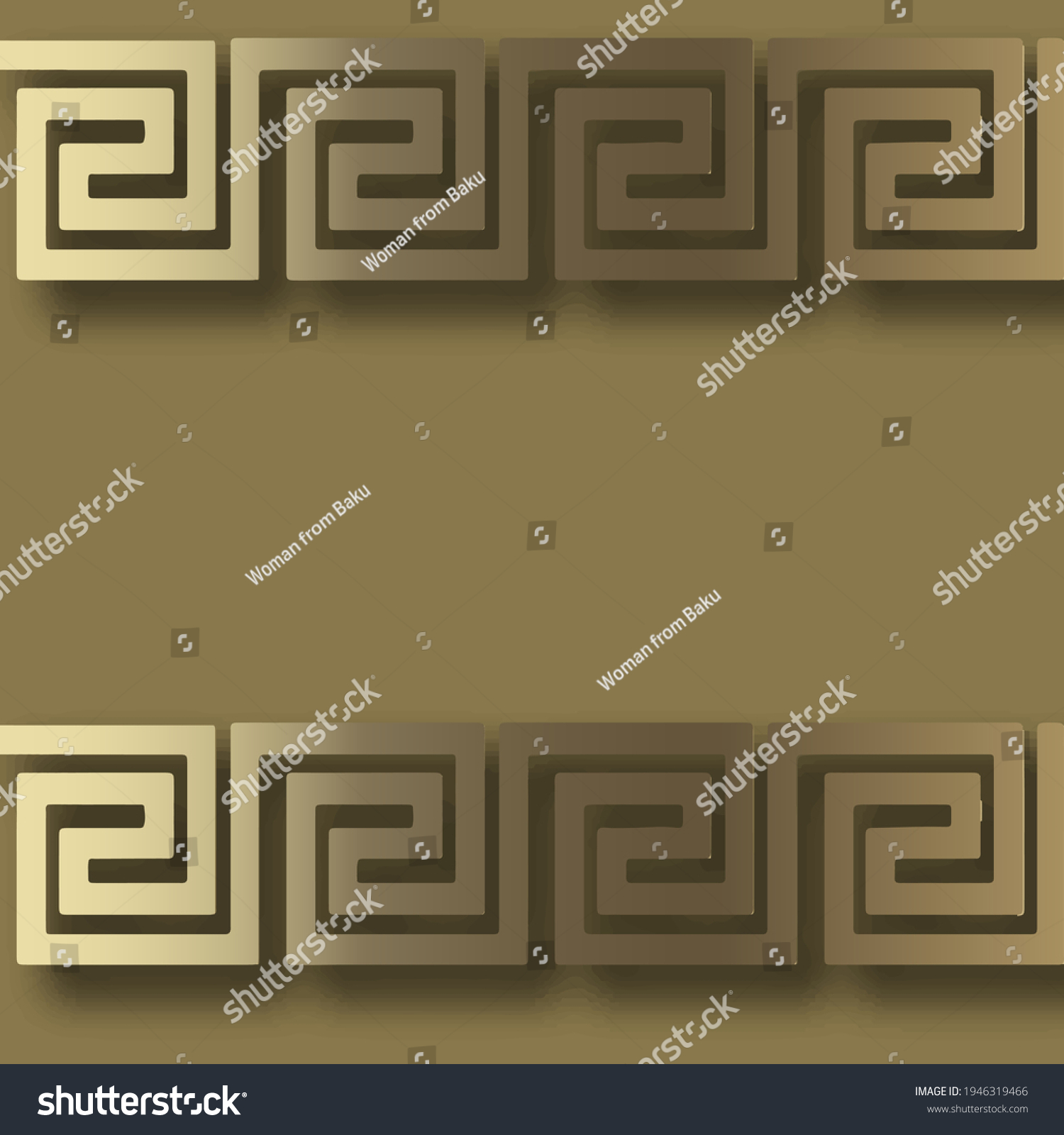 3d Gold Borders Seamless Pattern Vector Stock Vector (Royalty Free ...