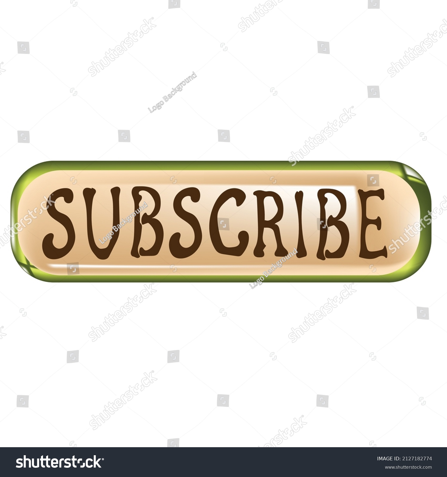 3d Green Subscribe Button Vector Illustration Stock Vector (Royalty ...