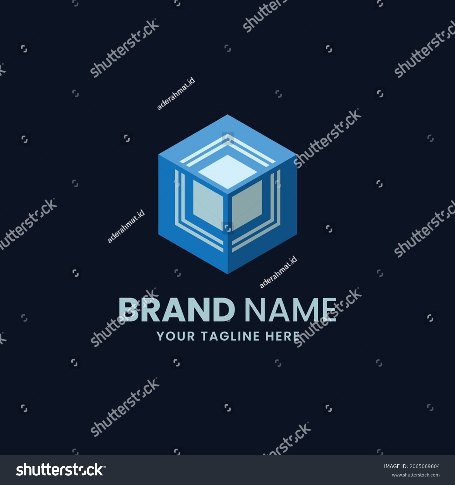 3d Hexagonal Blockchain Logo Design Template Stock Vector (Royalty Free ...