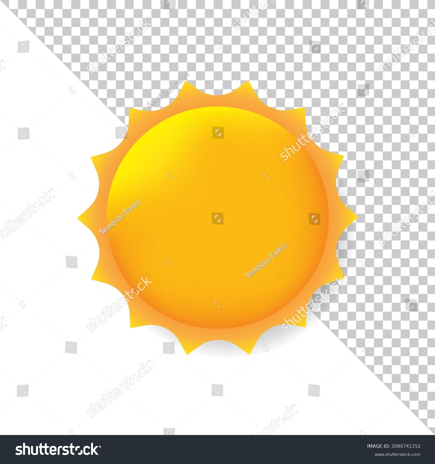 3d Icon Vector Sun Illustration Stock Vector (Royalty Free) 2080741252 ...