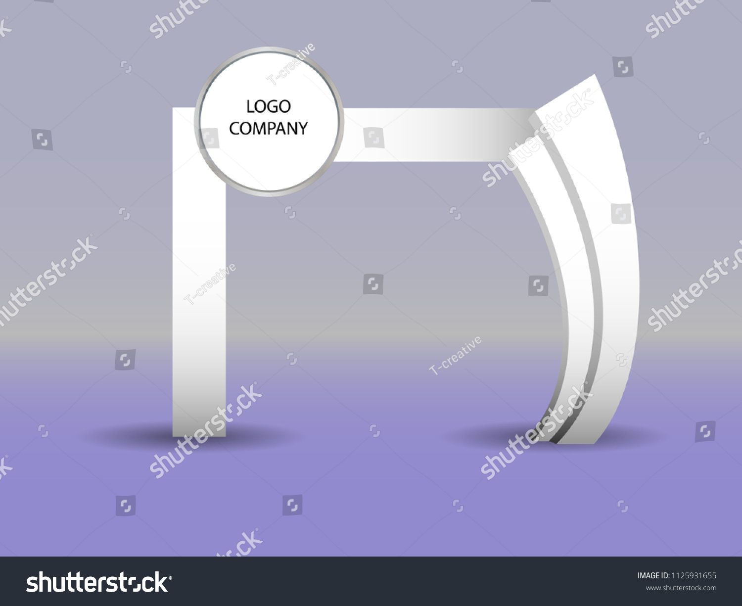 3d Illustration Gate Entrance Vector Editable Stock Vector (Royalty ...