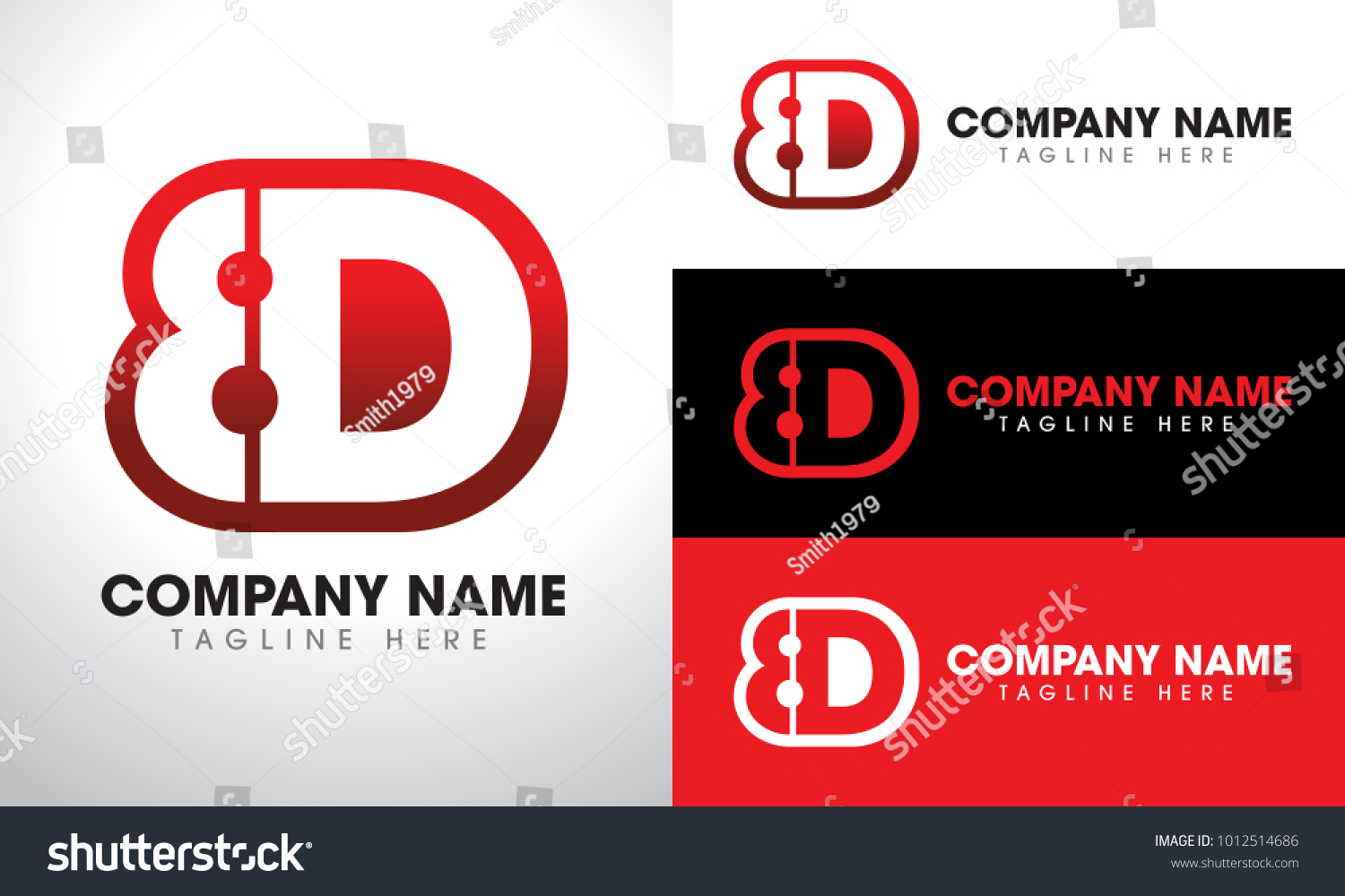 8d Initials Lettermark Symbol Logo Vector Stock Vector (Royalty Free ...