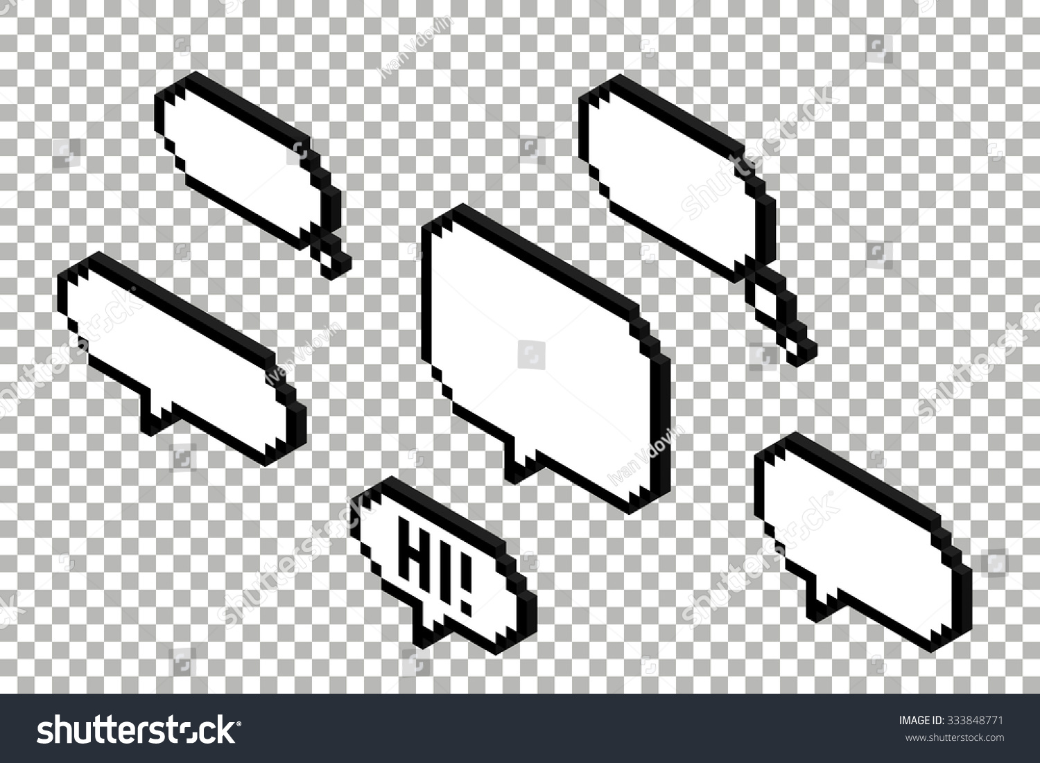 3d Isometric Pixel Art Vector Text: Stock-Vektorgrafik (Lizenzfrei ...