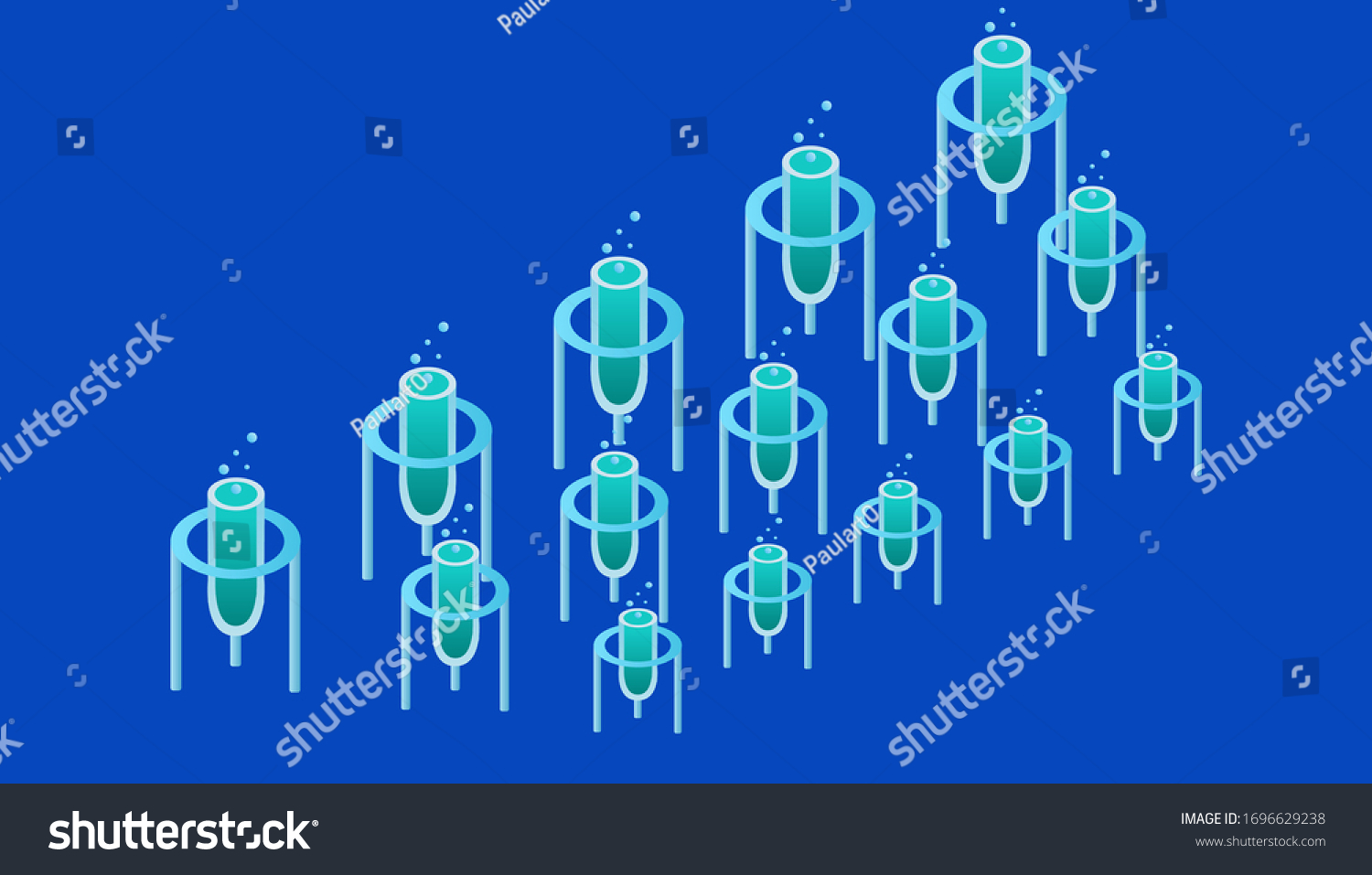 3d Isometric Testing Tubes Vector Illustration Stock Vector (Royalty ...