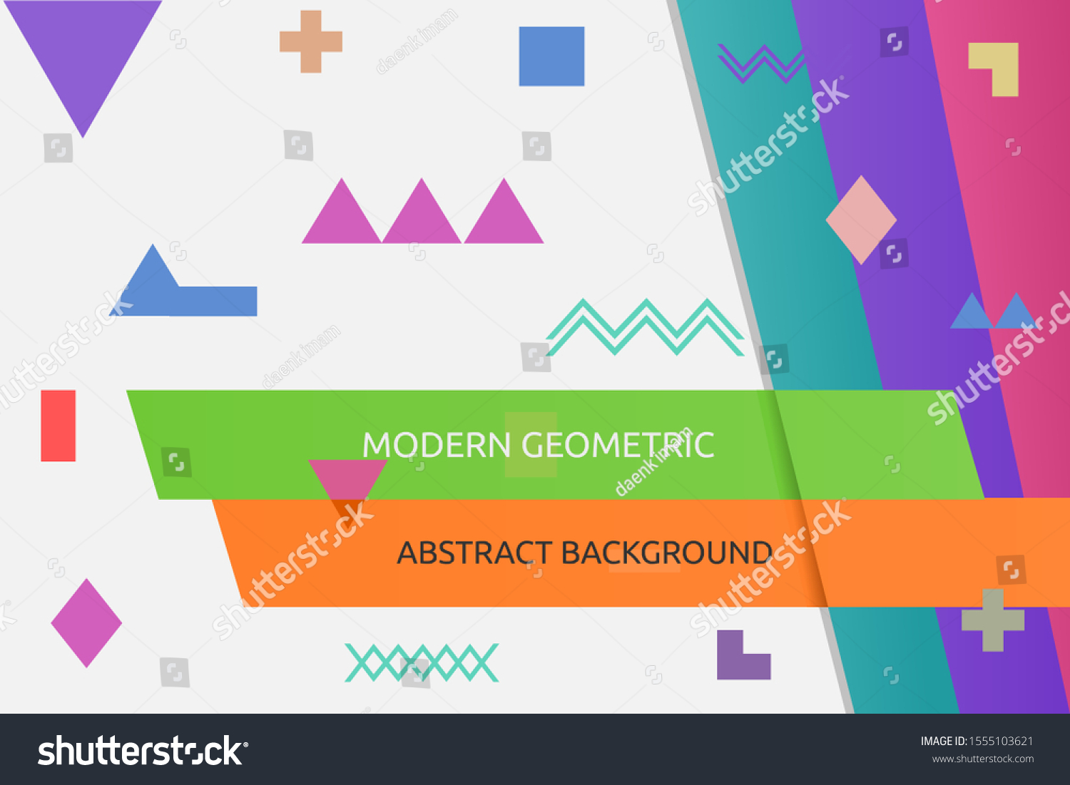 3d Layer Geometric Random Shapes Template Stock Vector (Royalty Free ...