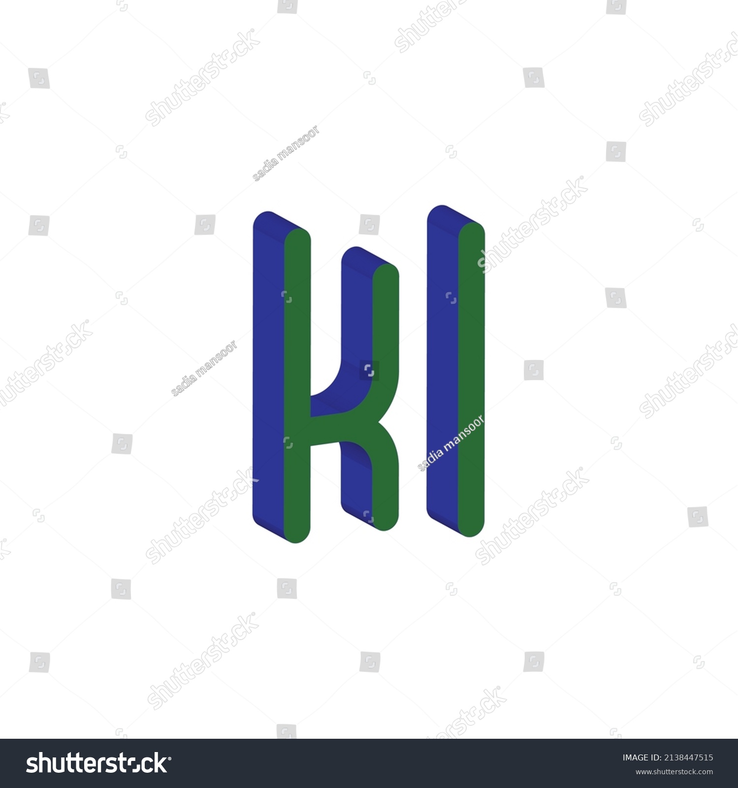 3d Letter Ki Logo Design Stock Vector (Royalty Free) 2138447515 ...