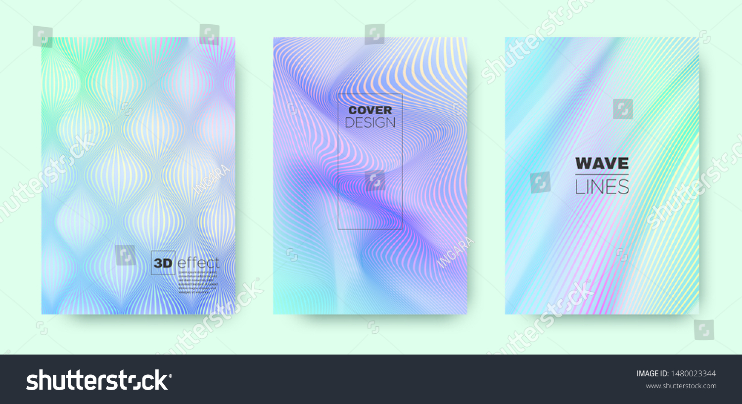 3d Line Concept Wave Flow Poster Stock Vector (Royalty Free) 1480023344 ...