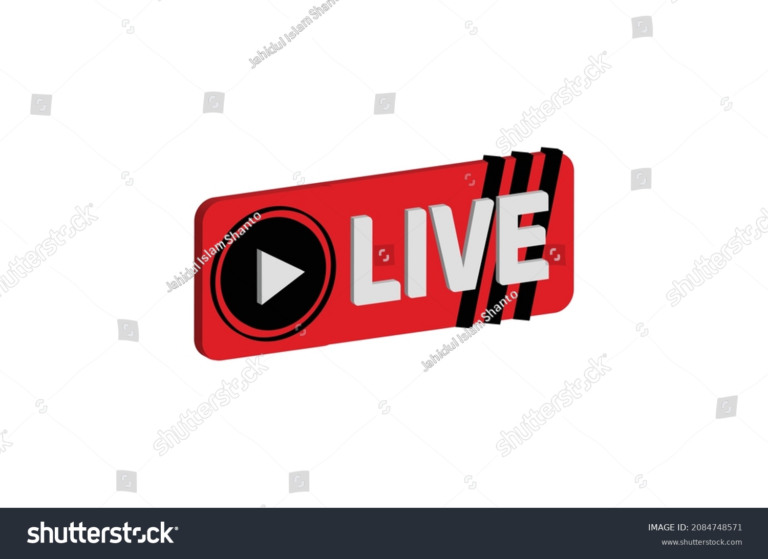 3d Live Icon Vector Png Stock Vector (Royalty Free) 2084748571