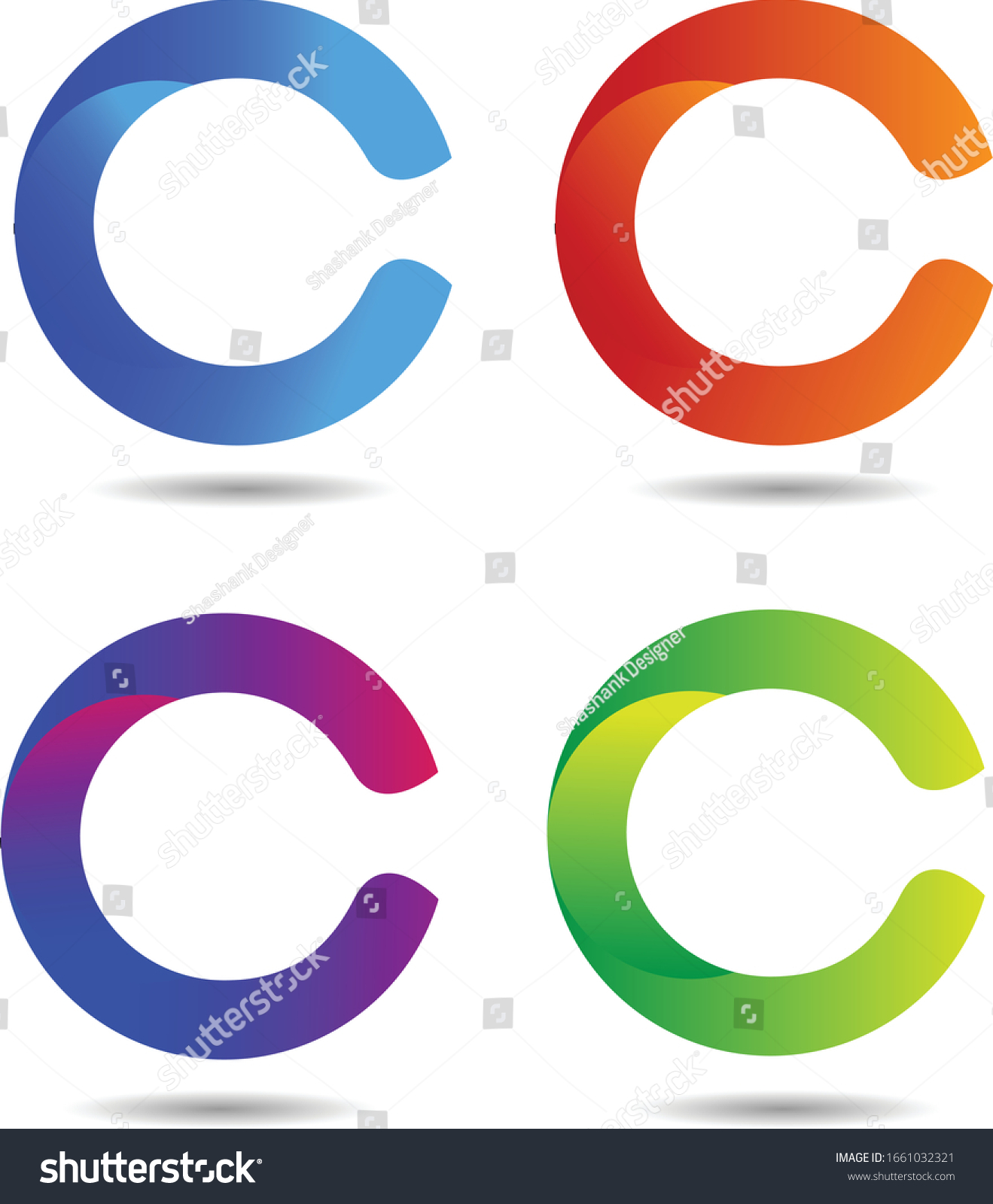 3d Logo Different Colour Modes Stock Vector (Royalty Free) 1661032321 ...