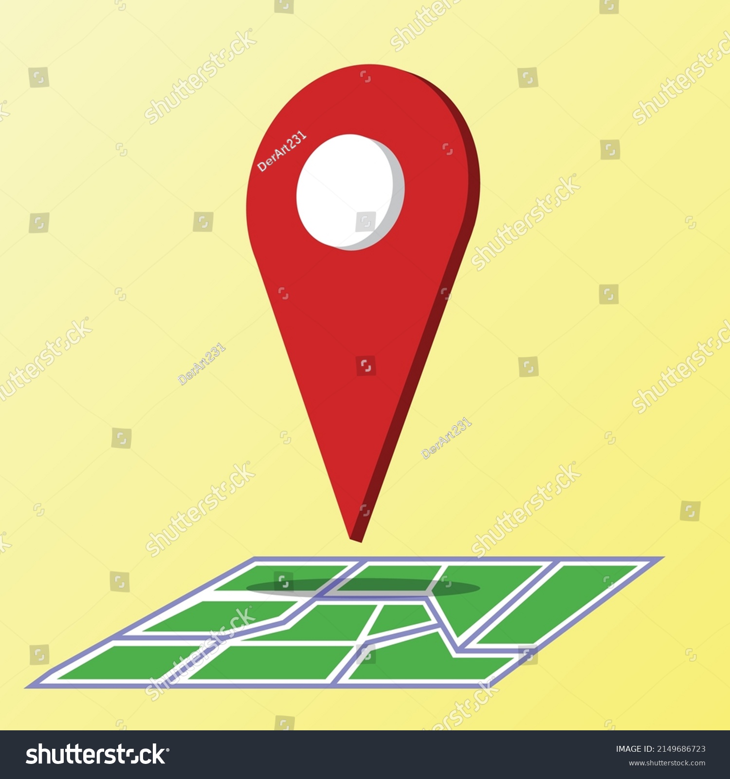 3d Map Marker Illustration 3d Map Stock Vector (Royalty Free ...