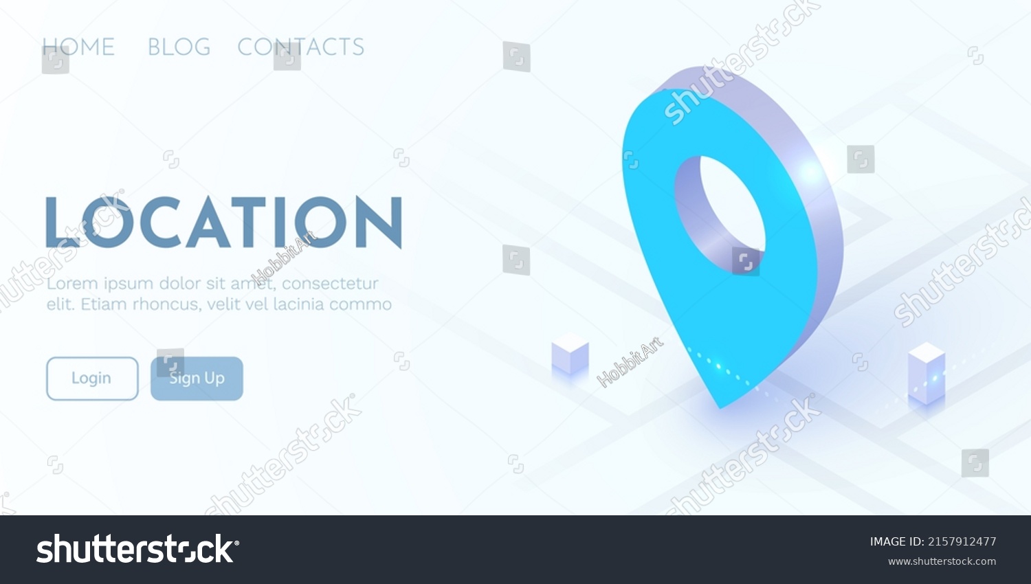 3d Map Marker Navigation Address Concept Stock Vector (Royalty Free ...