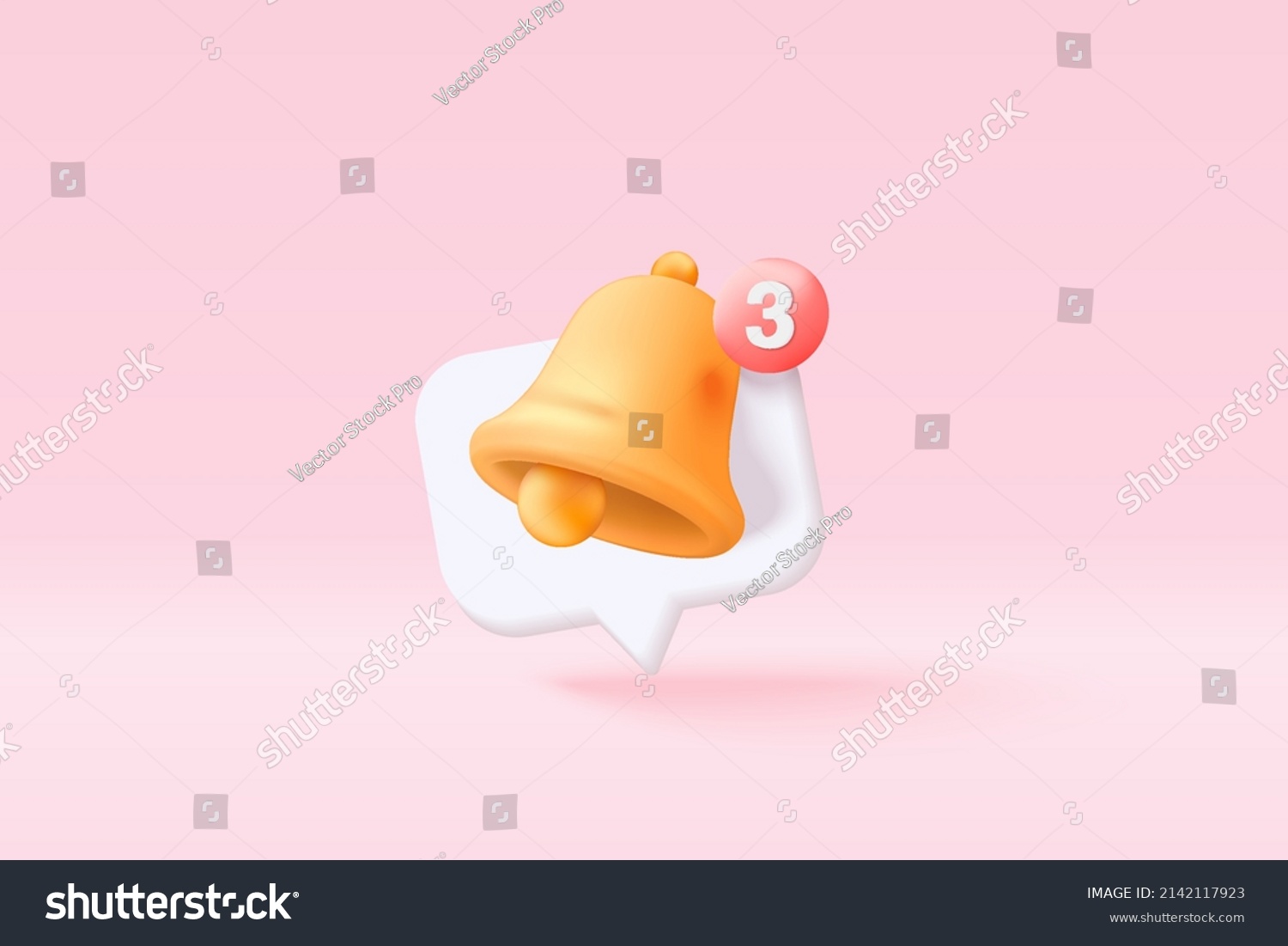 3d Minimal Notification Bell Icon Color Stock Vector (Royalty Free ... 3d Minimal Notification Bell Icon Color Stock Vector (Royalty Free ...