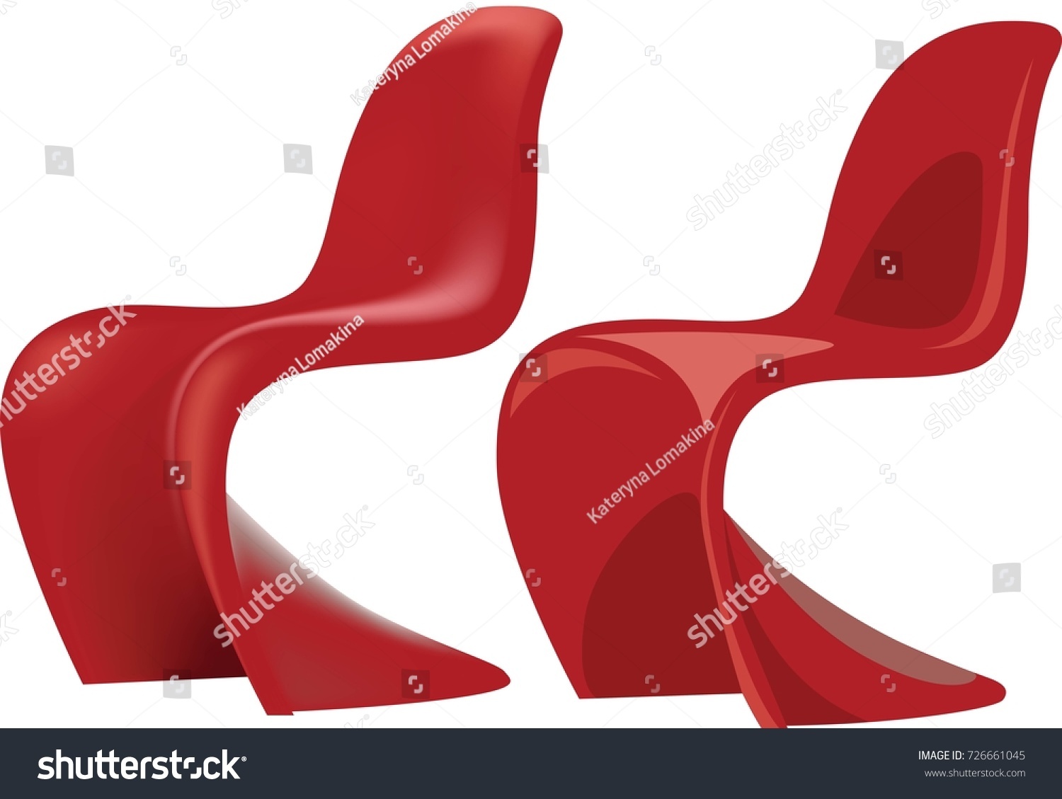3d Models Chairs Drawing Stock Vector (Royalty Free) 726661045 ...