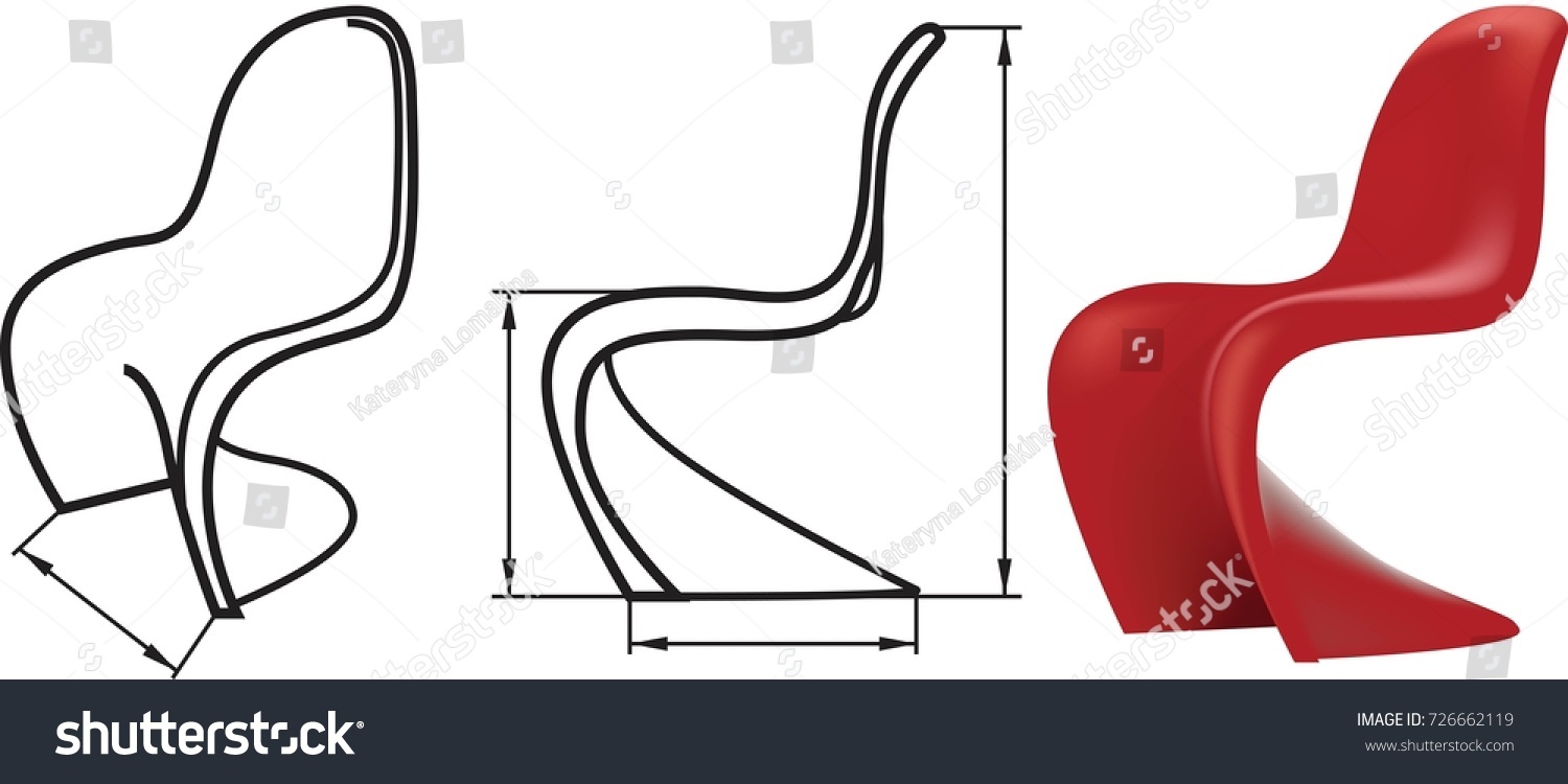 3d Models Chairs Drawing Stock Vector (Royalty Free) 726662119 ...