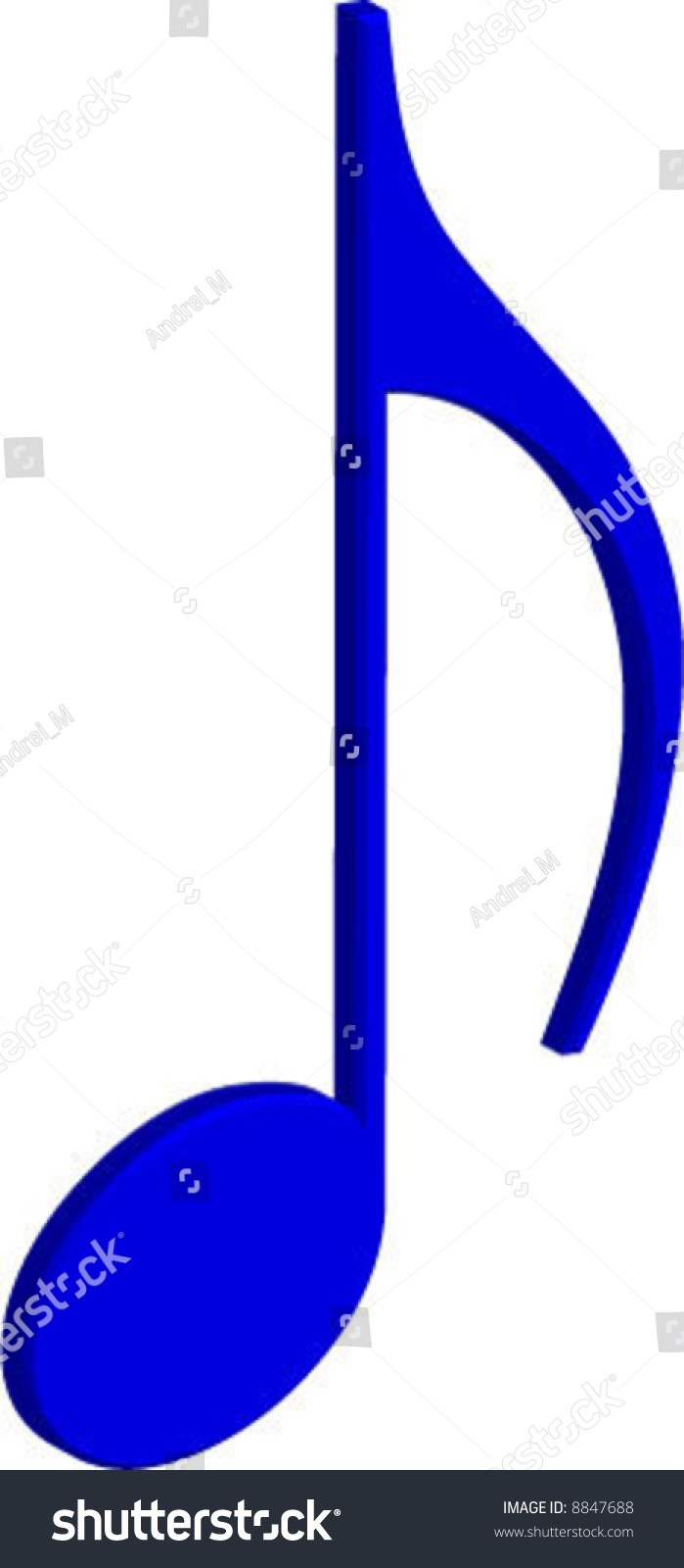 3d Musical Note Vector Illustration Stock Vector (Royalty Free) 8847688