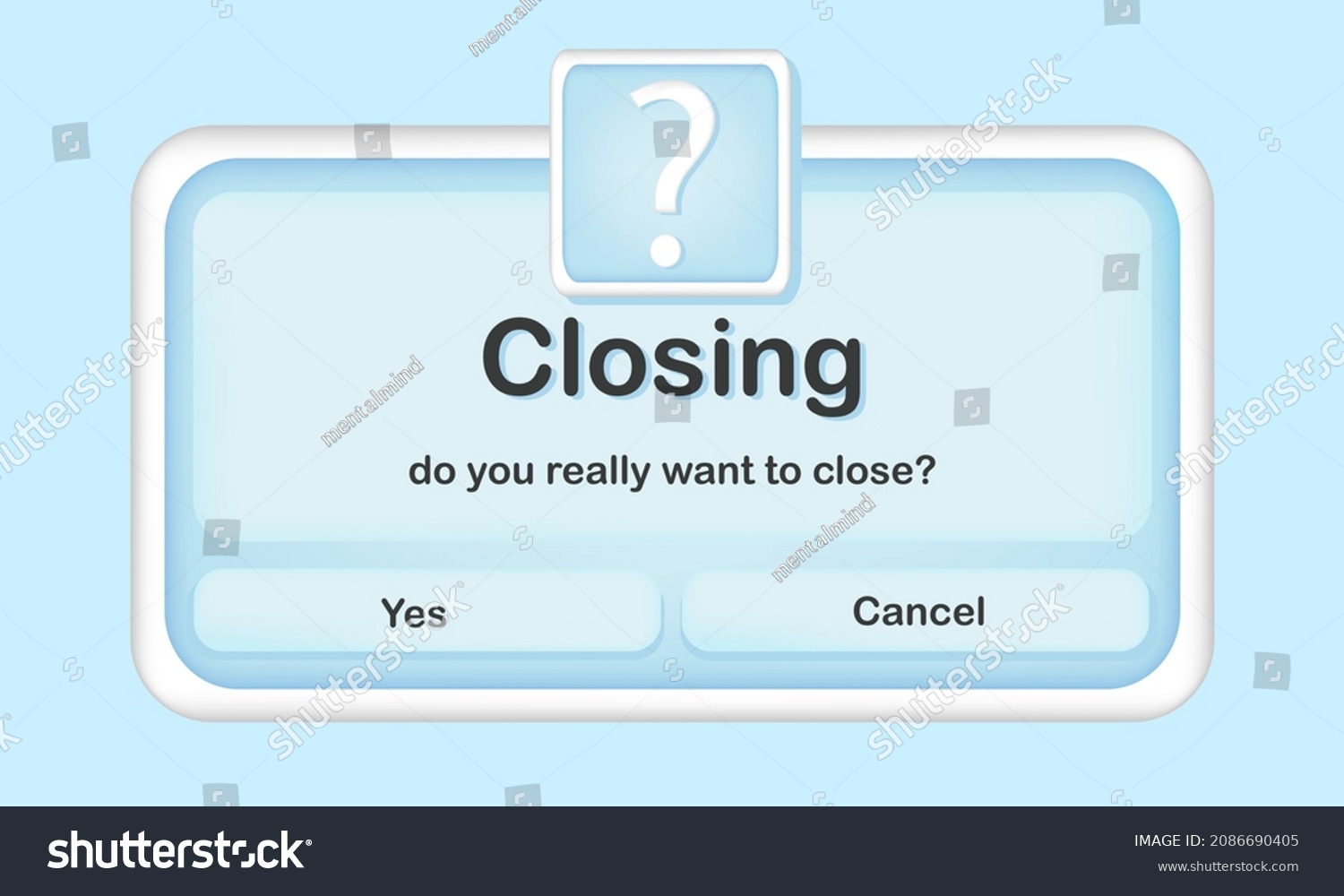 3d Notification Design Blue Reminder Layout Stock Vector (Royalty Free ...