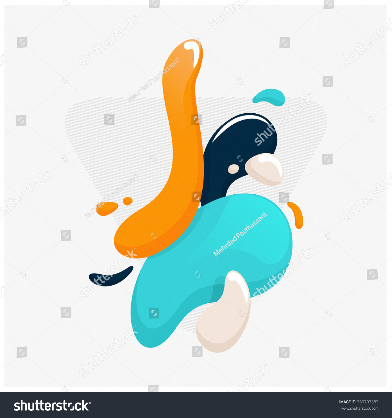 3d Paint Flying Decorative Isolated Elements Stock Vector (Royalty Free ...