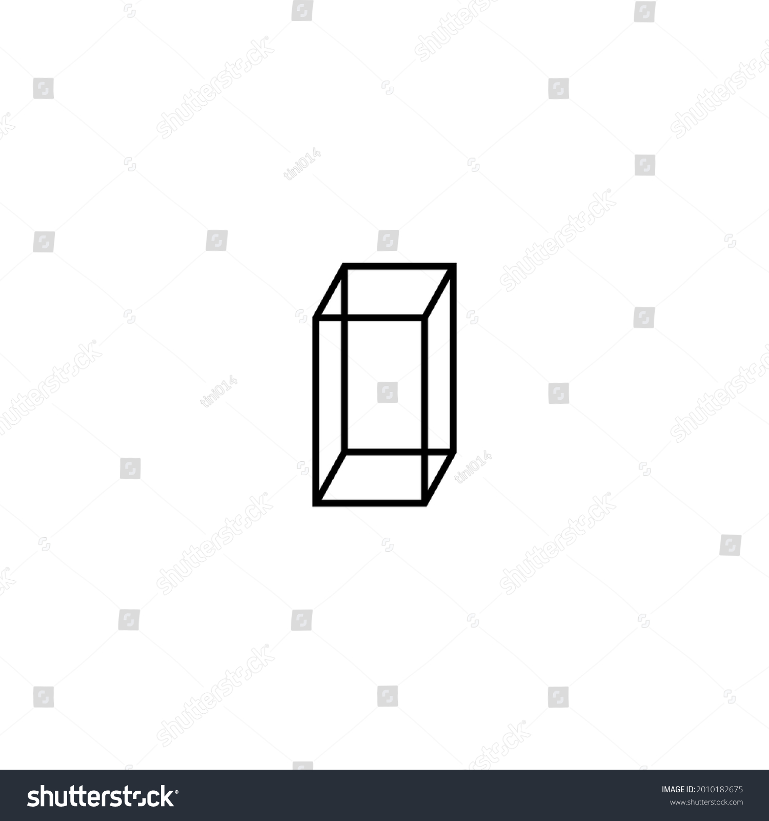 3d Parallelepiped Shape Abstract Icon Vector Stock Vector (Royalty Free ...