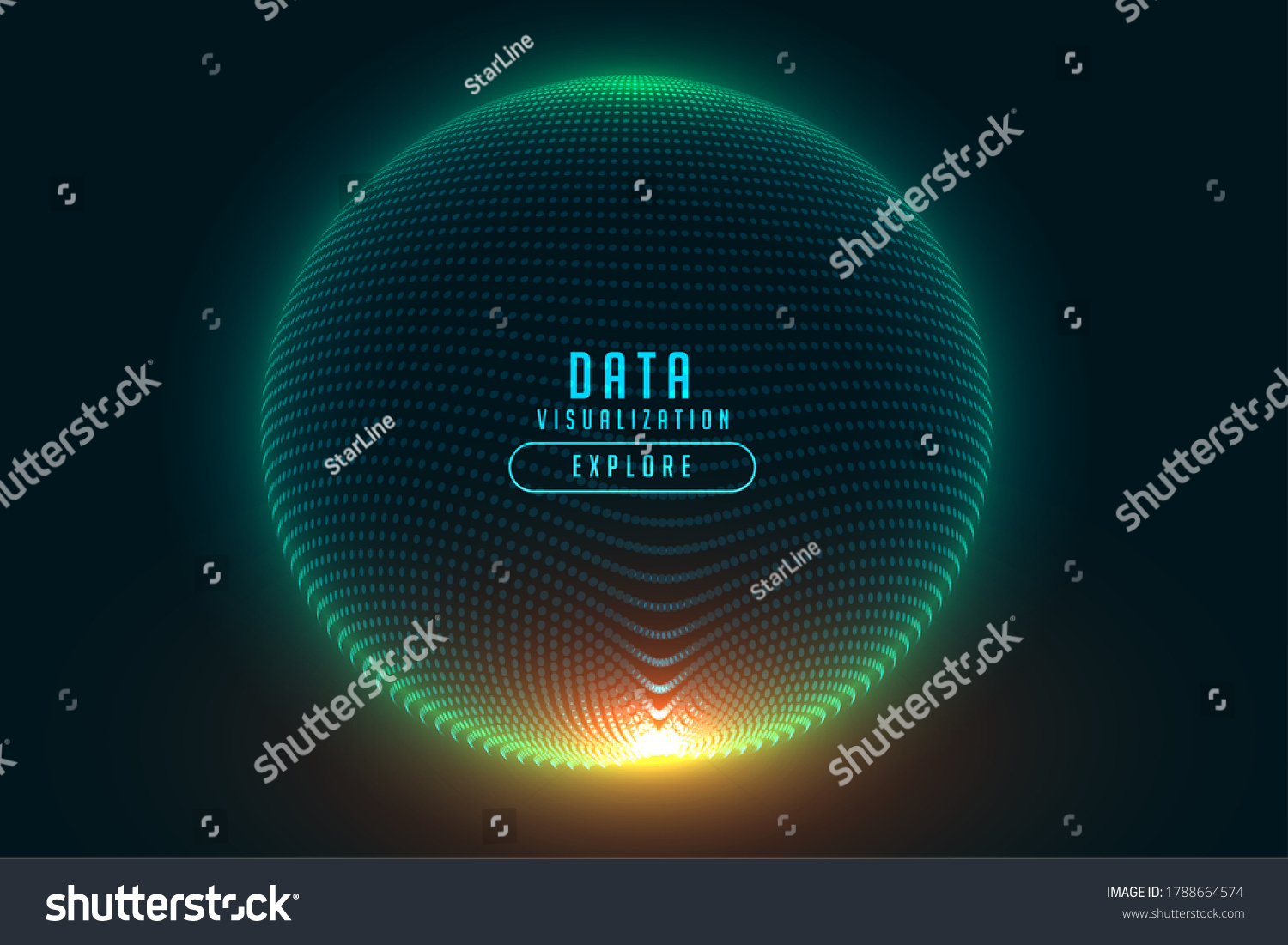 3d Particle Sphere Glowing Technology Digital: Vector có sẵn (miễn phí ...