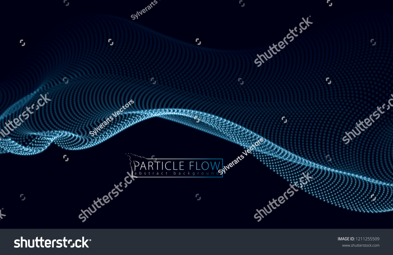 Partículas 3d en malla onda matriz,: vector de stock (libre de regalías ...