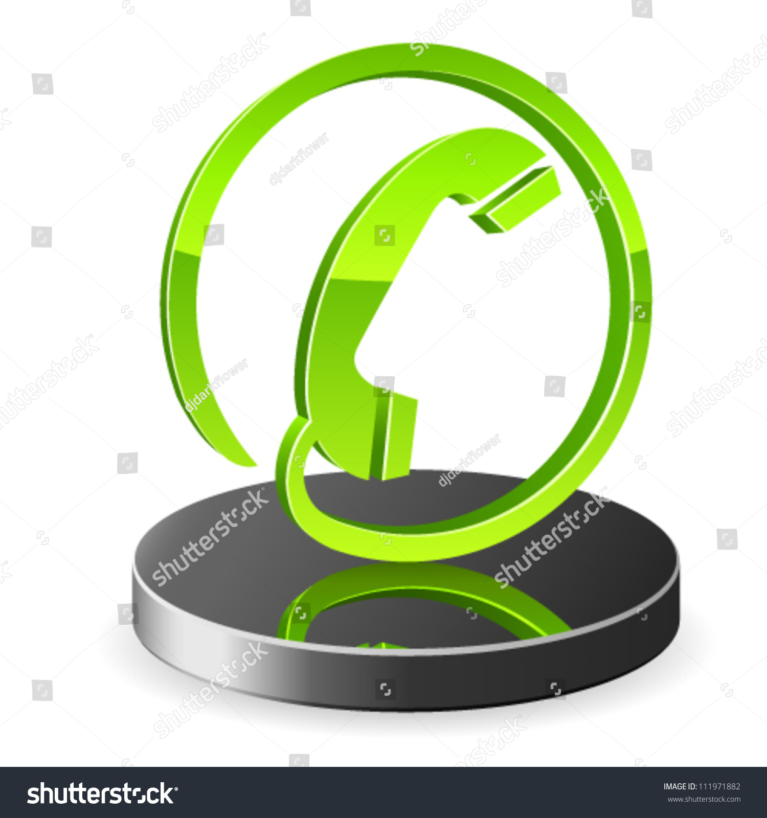 3d Phone Icon Vector Illustration Stock Vector (Royalty Free) 111971882
