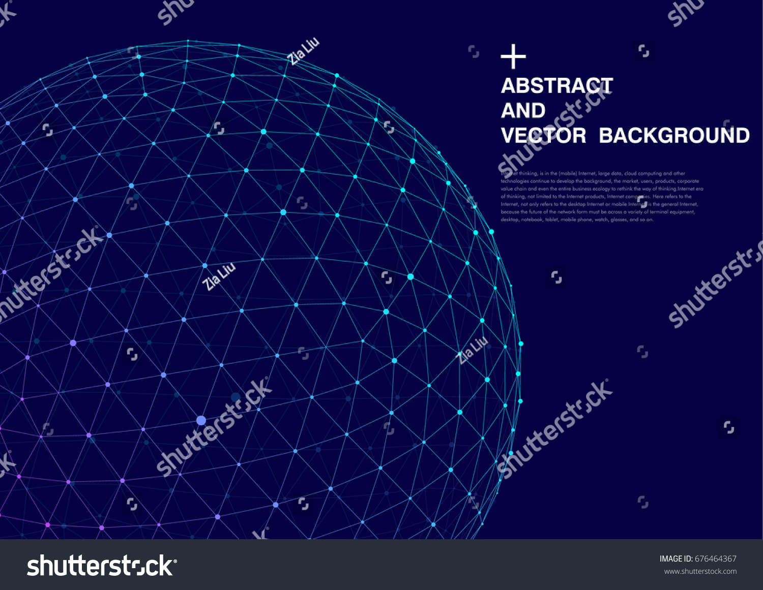 3d Polygon Mesh Sphere Science Technology Stock Vector (Royalty Free ...