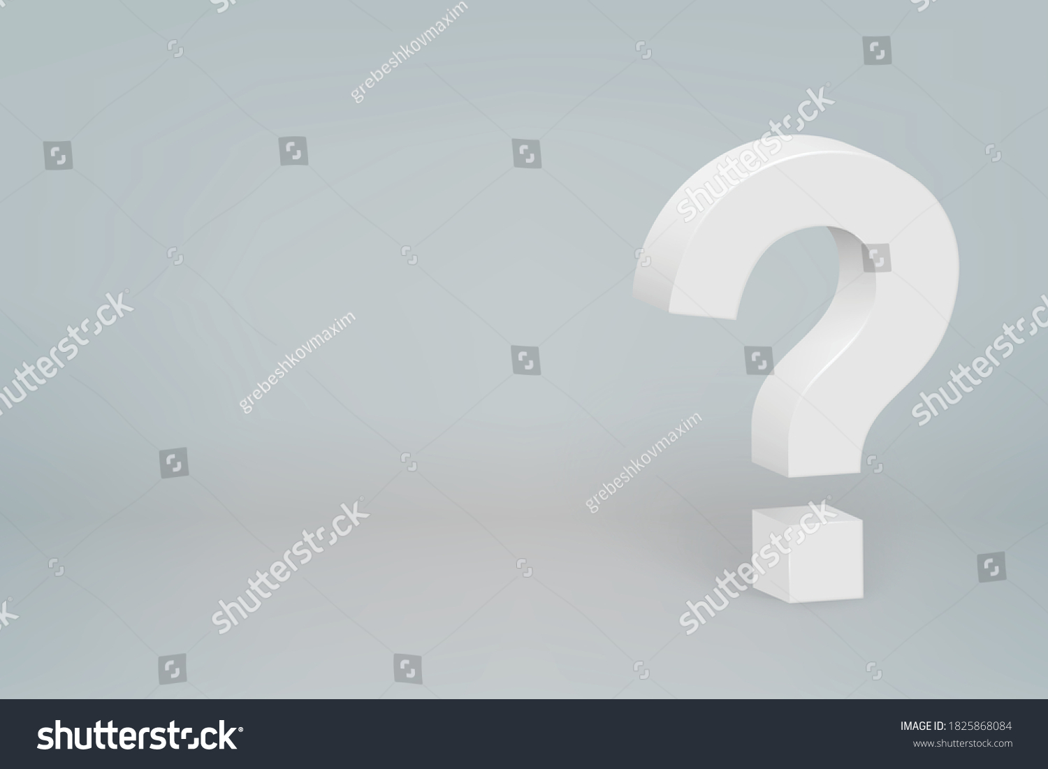 3d Question Mark Symbol On Scene Stock Vector (Royalty Free) 1825868084 ...