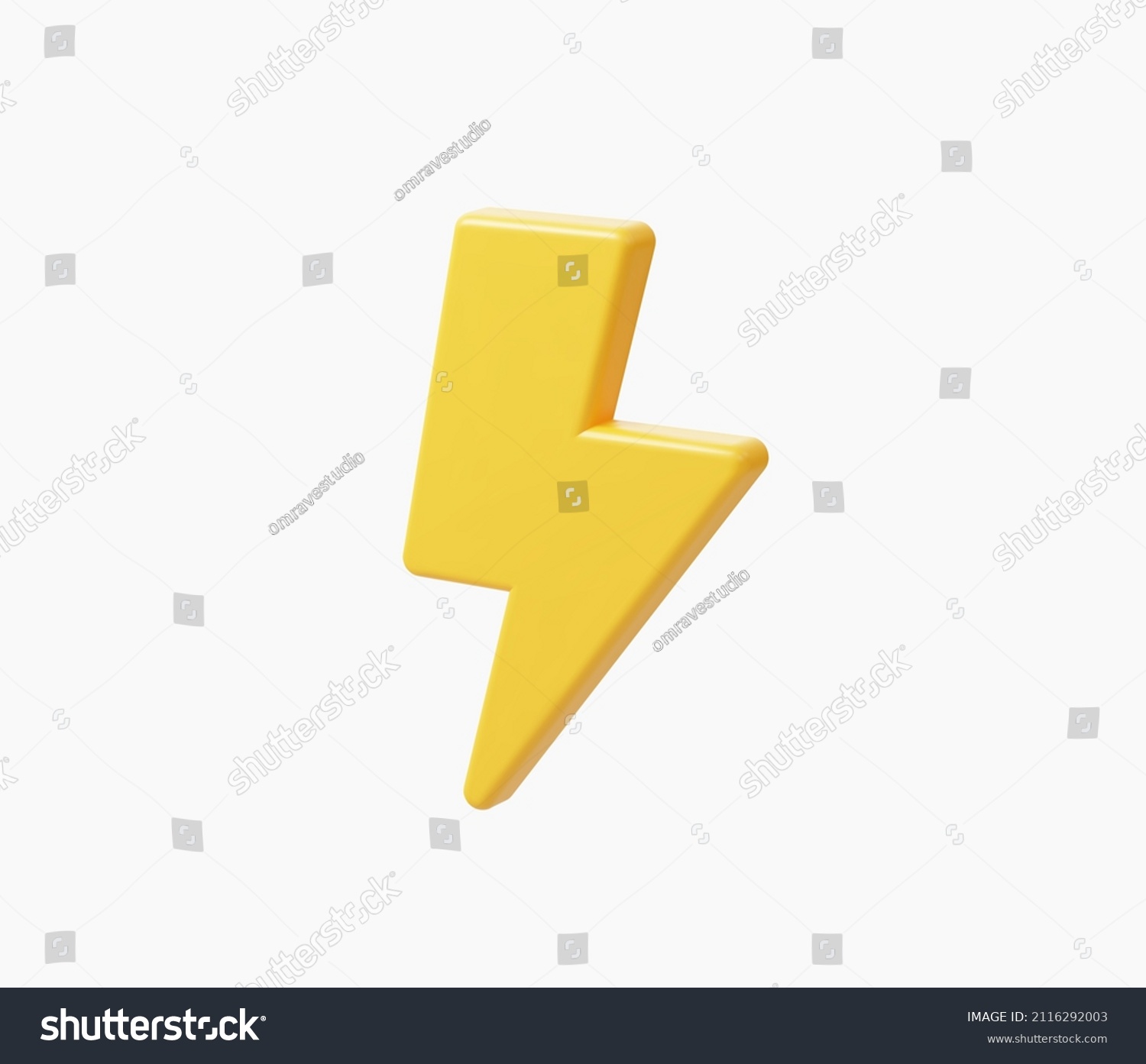 3d Realistic Lightning Bolt Vector Illustration Stock Vector (Royalty ...