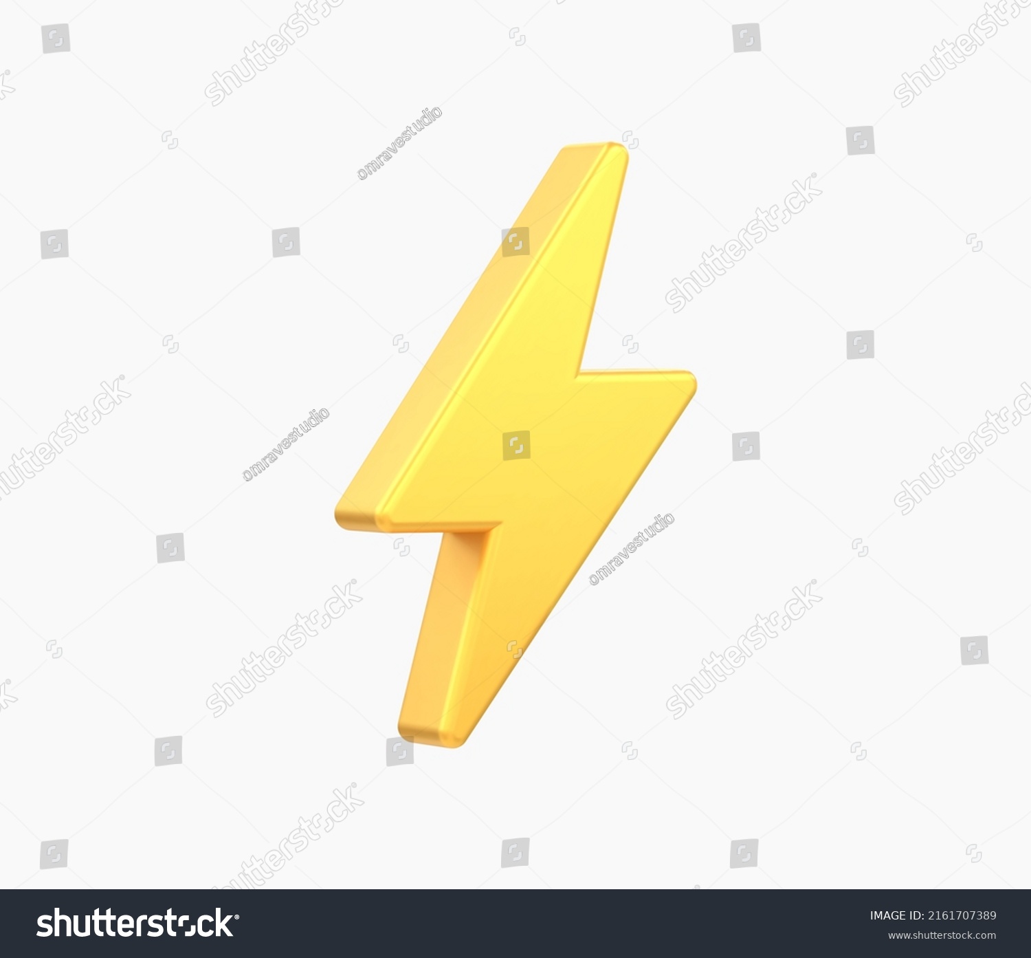 3d Realistic Lightning Bolt Vector Illustration Stock Vector (Royalty ...