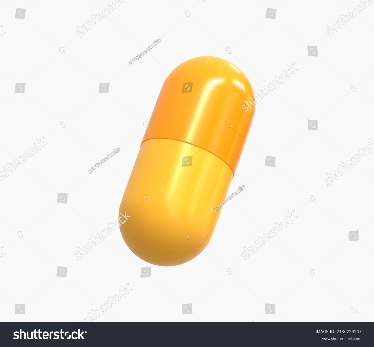 3d Realistic Medicinal Capsule Vector Illustration Stock Vector ...