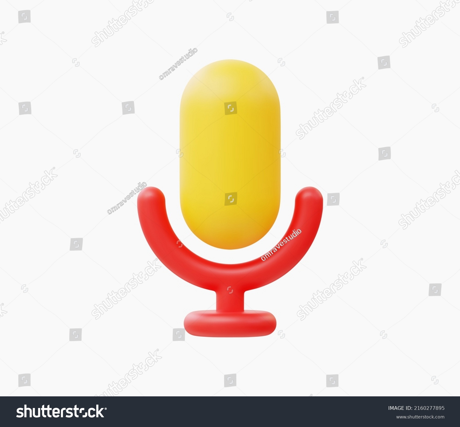 3d Realistic Microphone Icon Vector Illustration Stock Vector (Royalty ...