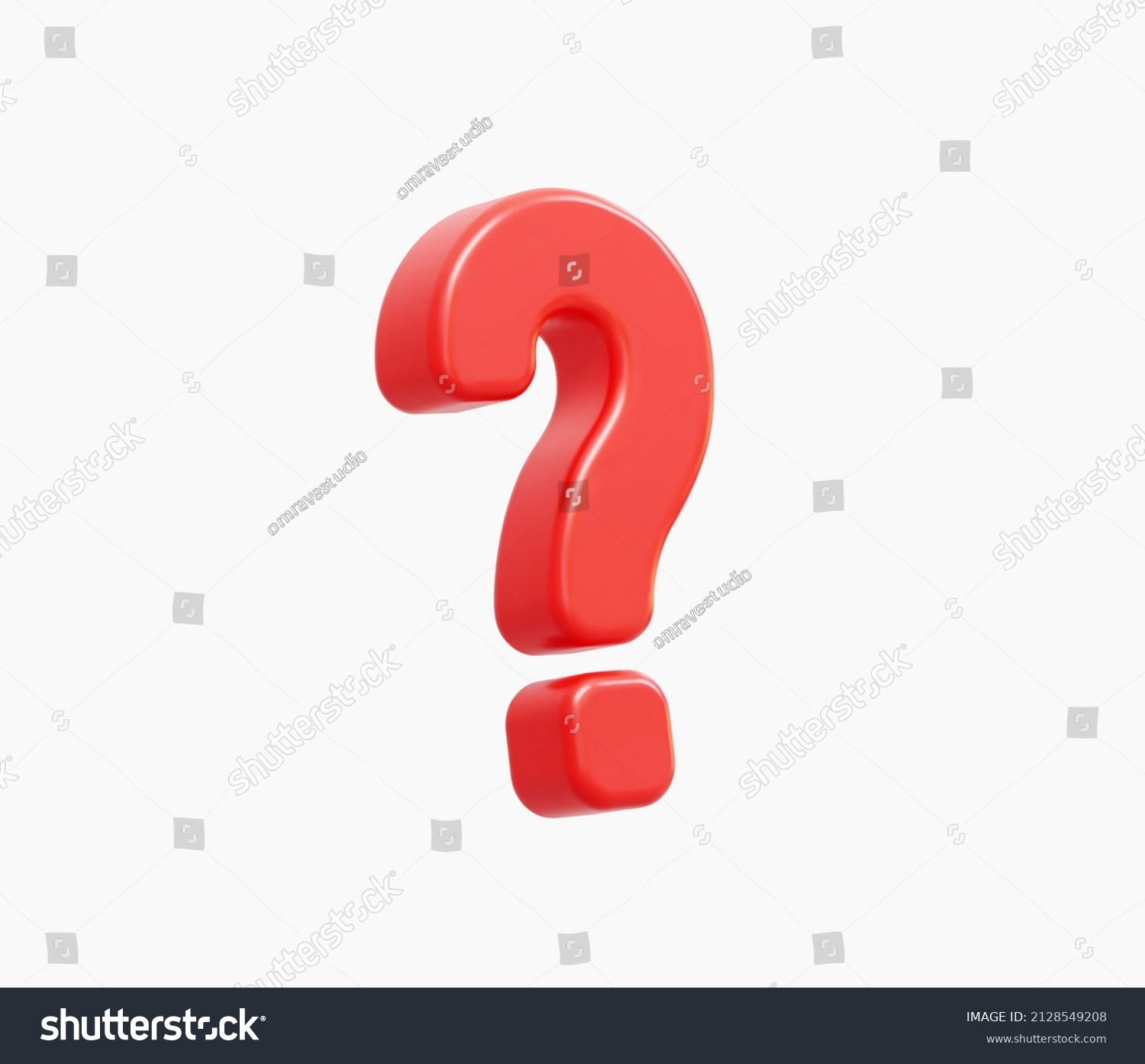 3d Realistic Red Question Mark Vector Stock Vector (Royalty Free ...