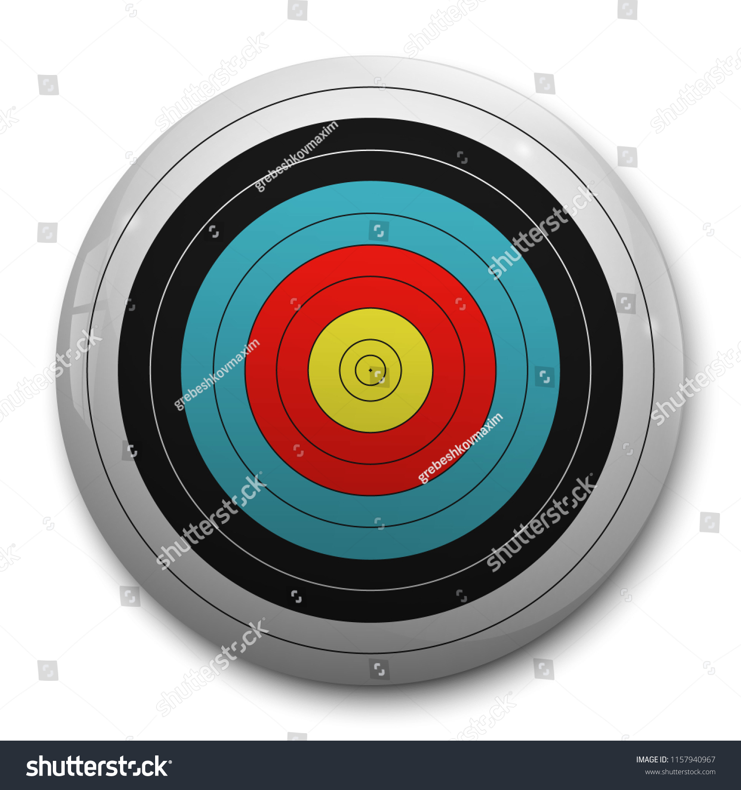 3d Realistic Target Archery Target Stock Vector (Royalty Free) 1157940967