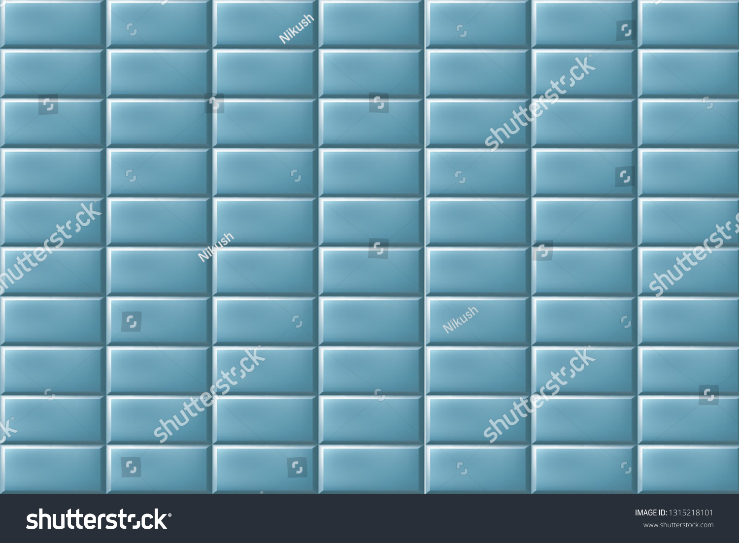 3d Realistic Vector Blue Kitchen Tiles: vector de stock (libre de ...
