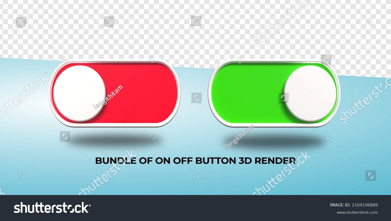3d Render On Off Button Symbol Stock Vector (Royalty Free) 2169196889 ...