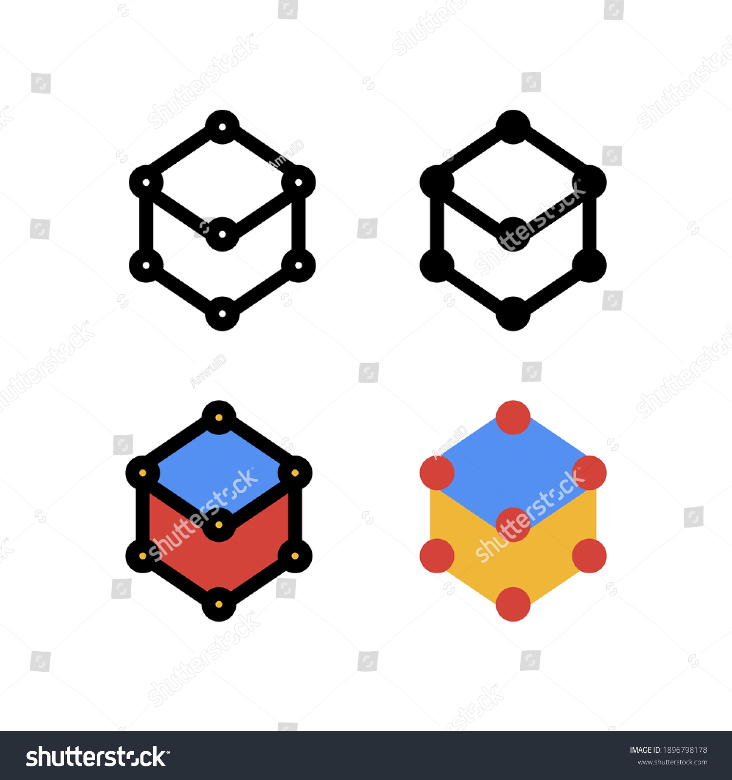3d Shape Geometry Tool Design Icon Stock Vector (Royalty Free ...