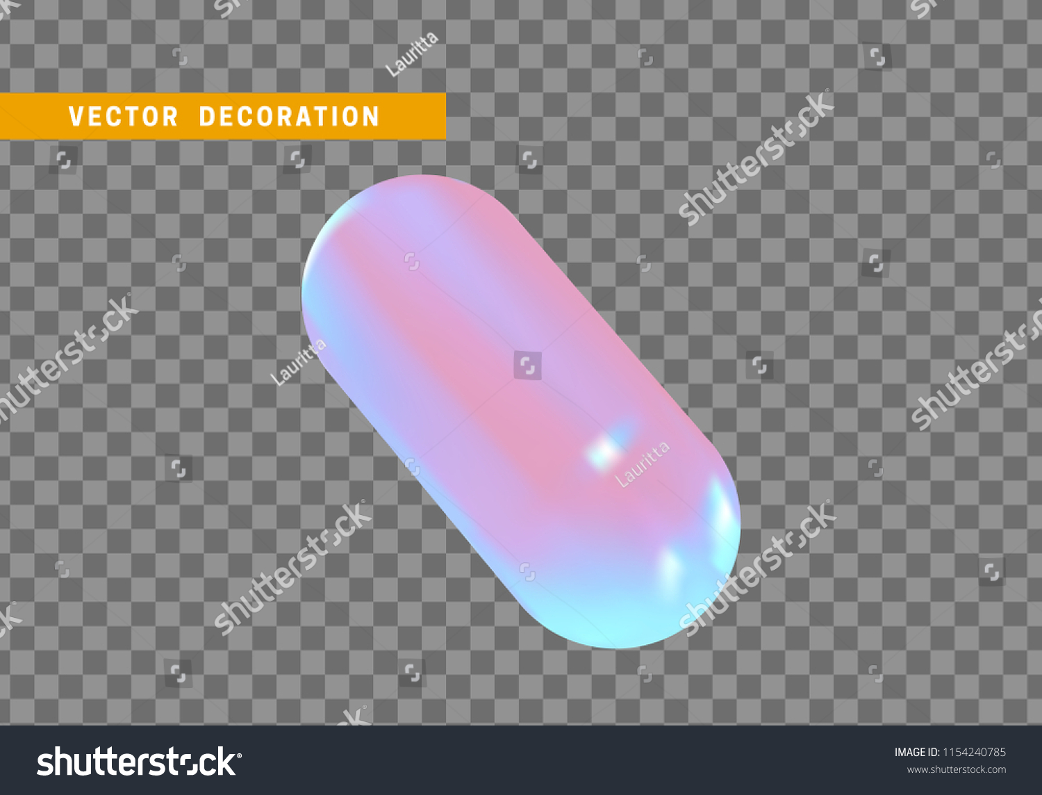 3d Shape Isolated Capsule On Transparent Stock Vector (Royalty Free ...