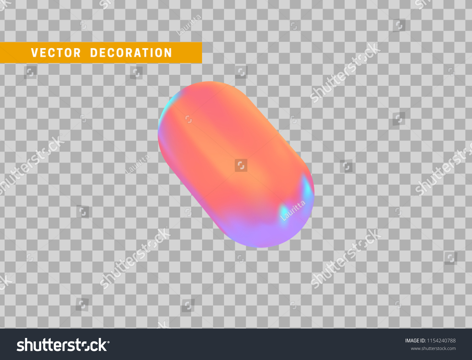 3d Shape Isolated Capsule On Transparent: เวกเตอร์สต็อก (ปลอดค่า ...