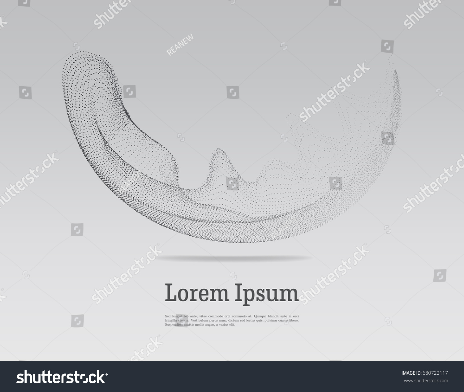 3d Shape Particles Array Wireframe Splashes Stock Vector (Royalty Free ...