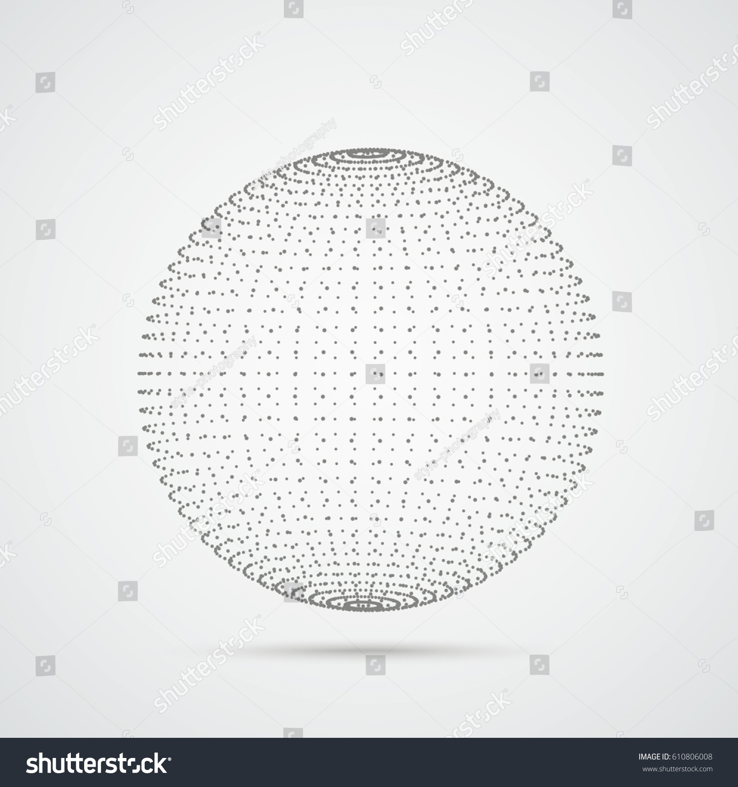 3d Sphere Gray Dots Eps 10 Stock Vector 610806008 - Shutterstock