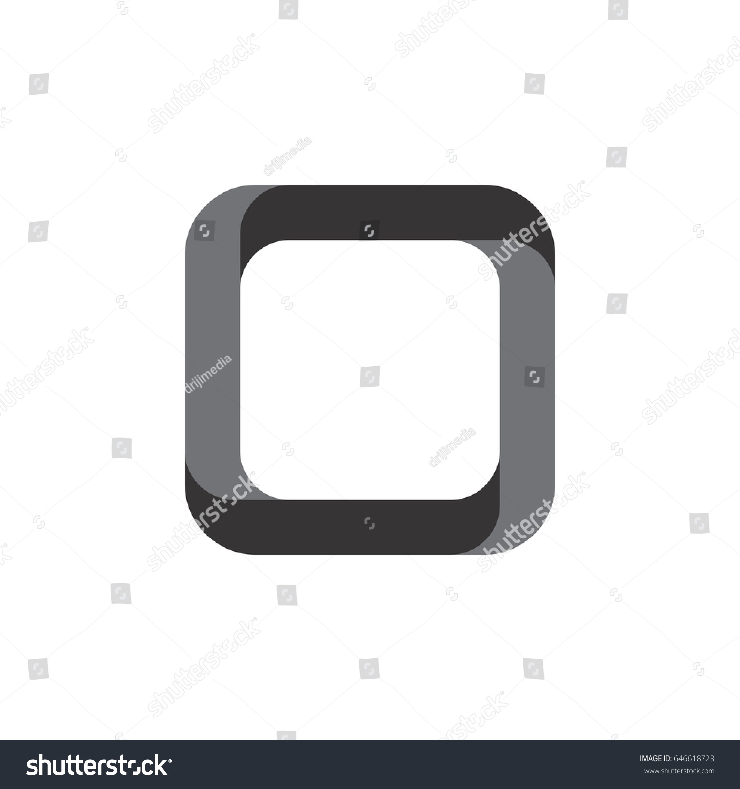 3d Square Twirl Logo Stock Vector (Royalty Free) 646618723 | Shutterstock