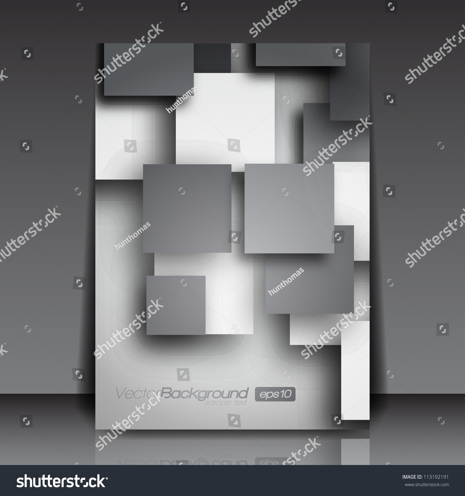 3d Squares Business Flyer Template Vector Stock Vector (Royalty Free ...