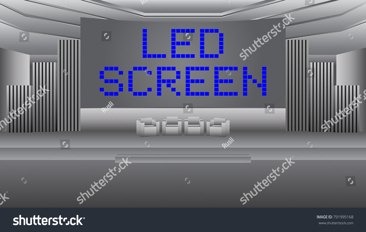 3d Stage Led Screen Sofa Set: เวกเตอร์สต็อก (ปลอดค่าลิขสิทธิ์) 791995168