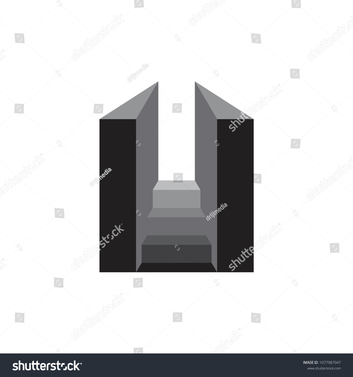 3d Stair Tower Logo Design Vector Stock Vector (Royalty Free ...