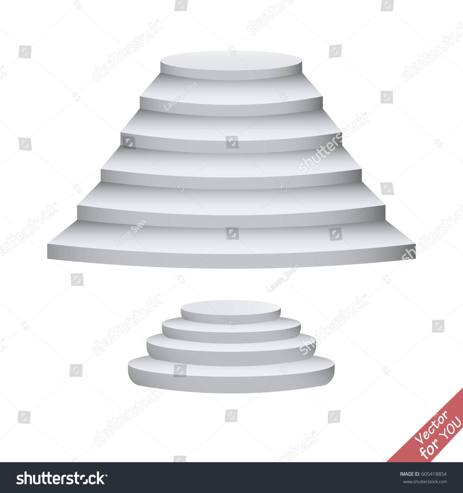 3d Stairs Vector Illustration Stock Vector (Royalty Free) 605418854