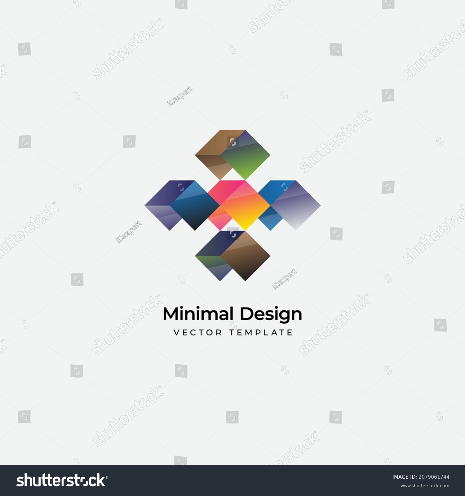 3d Tech Minimal Logo Template Vector Stock Vector (Royalty Free ...
