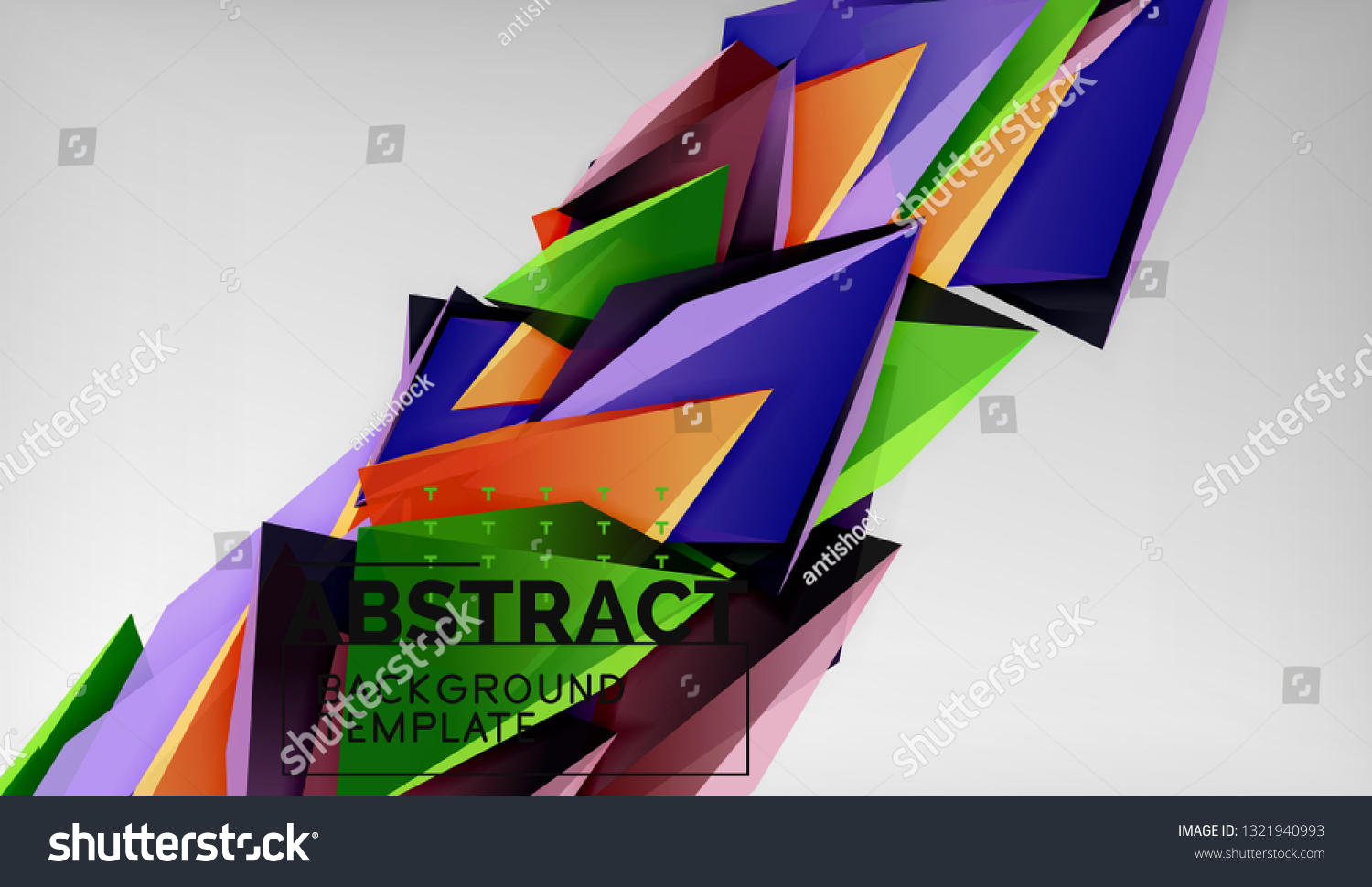 3d Triangle Geometric Background Design Modern Stock Vector (Royalty ...