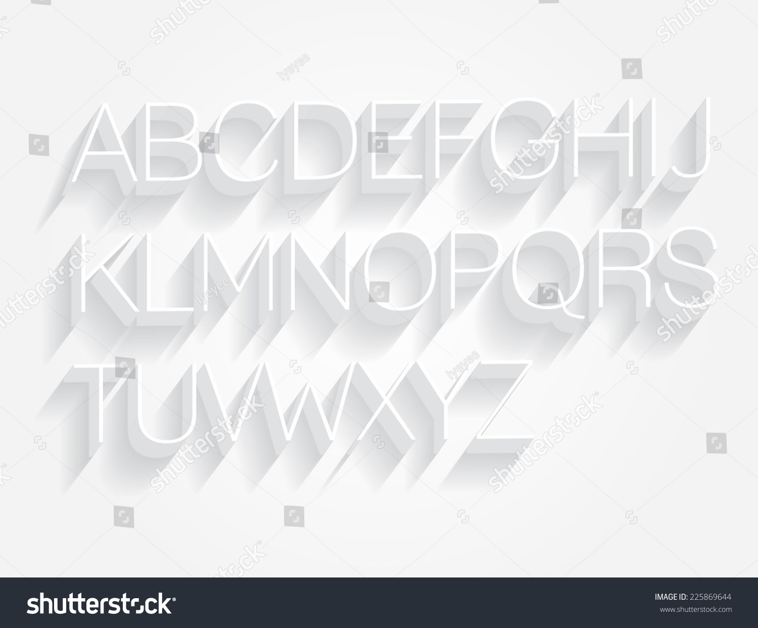3d Typographyfont Vectorillustration Stock Vector (Royalty Free ...