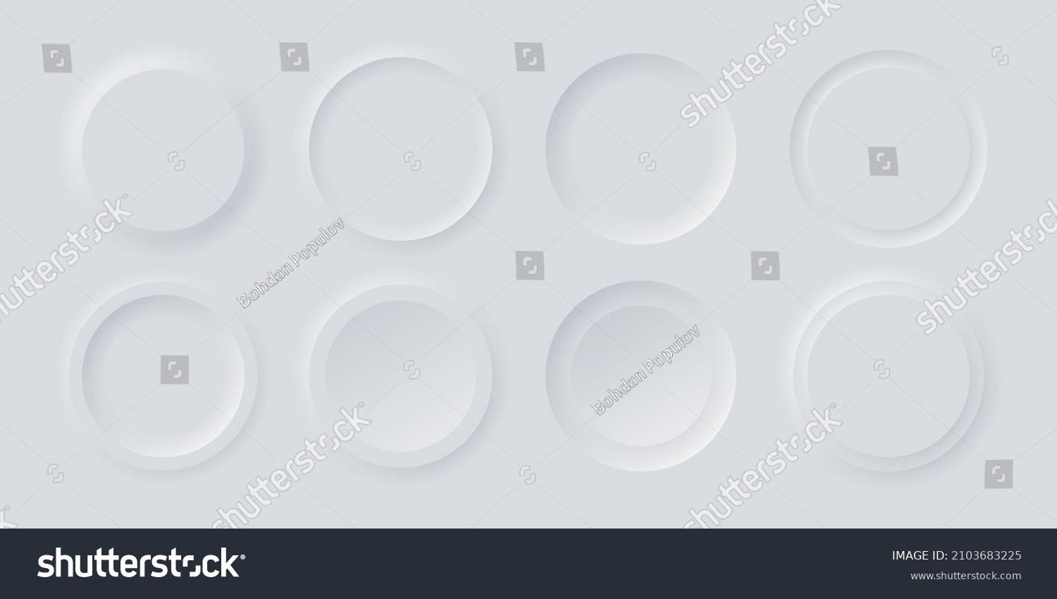 3d Ui Round Blank Button Navigation Stock Vector (Royalty Free ...