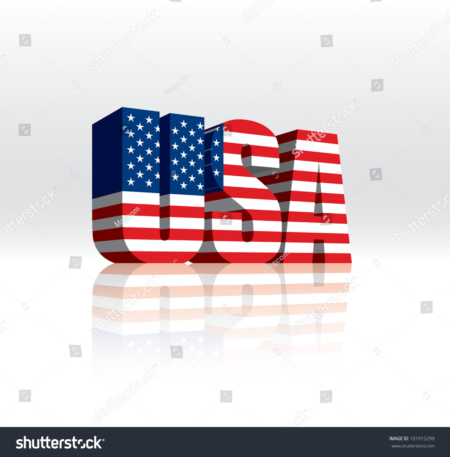 3d Usa Word Text Vector American: vector de stock (libre de regalías ...